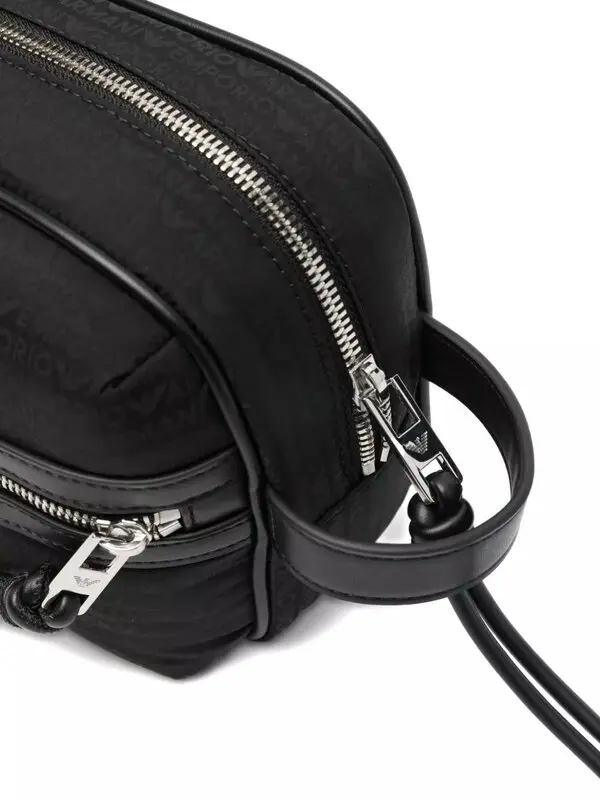 Emporio Armani Logo Lettering Zipped Wash Bag