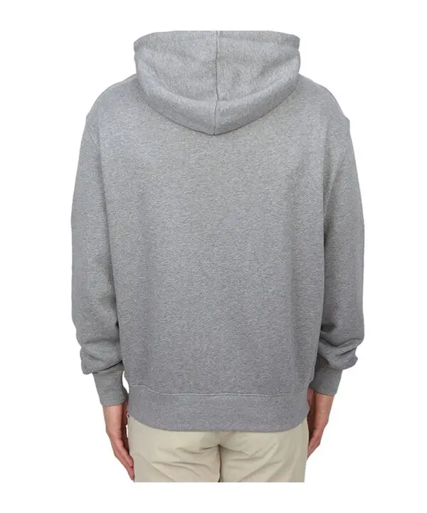 Maison Kitsuné Zip-up Hooded Long-sleeved Sweater With Patch Pocket