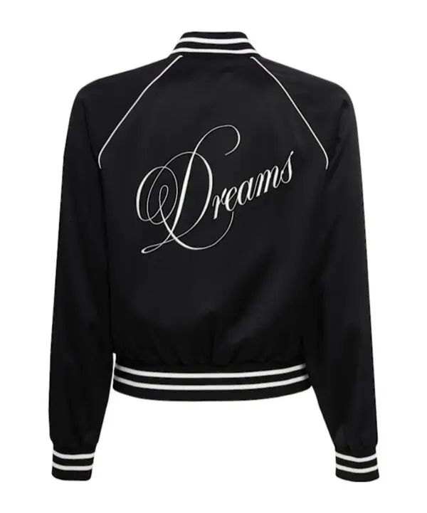 ANN DEMEULEMEESTER Slim Fit Raglan Bomber Jacket With Embroidered Back Panel