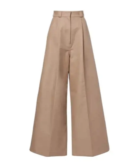 Balenciaga Cotton Gabardine Wide-leg Trousers - Nude