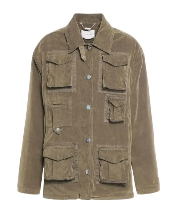 Blumarine Oversized Velvet Jacket With Pockets