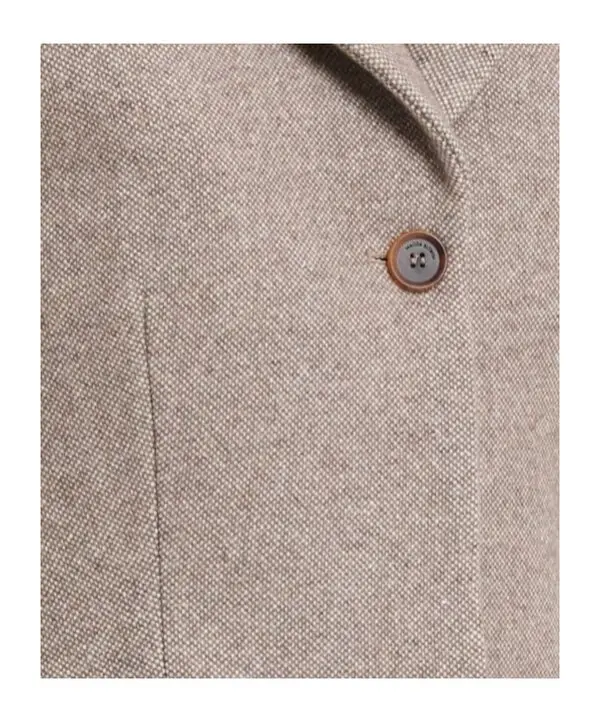 Magda Butrym Single-breasted Wool Blend Blazer With Button Cuffs And Flap Pockets