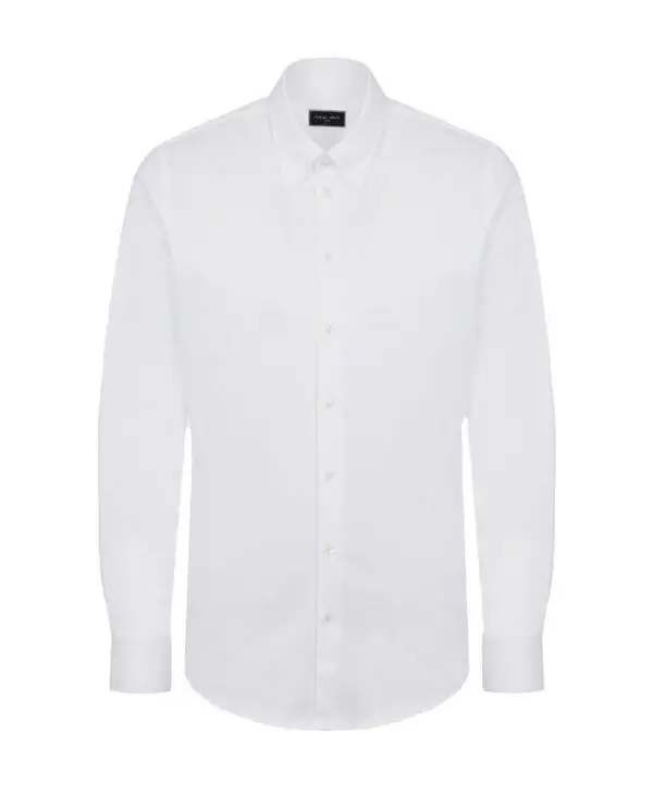 Giorgio Armani Pointed-collar Cotton Shirt - White