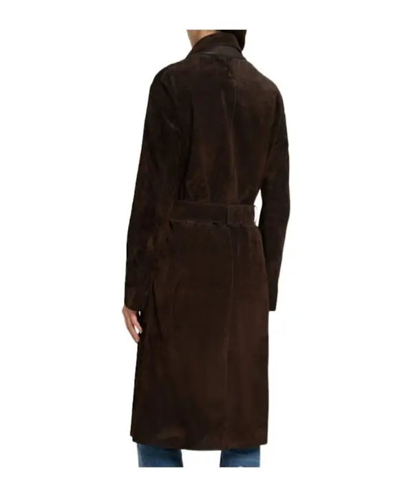 TOM FORD Double Breasted Suede Coat