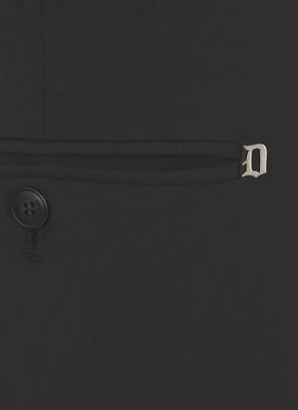 DONDUP Belt-loop Casual Trousers - Black