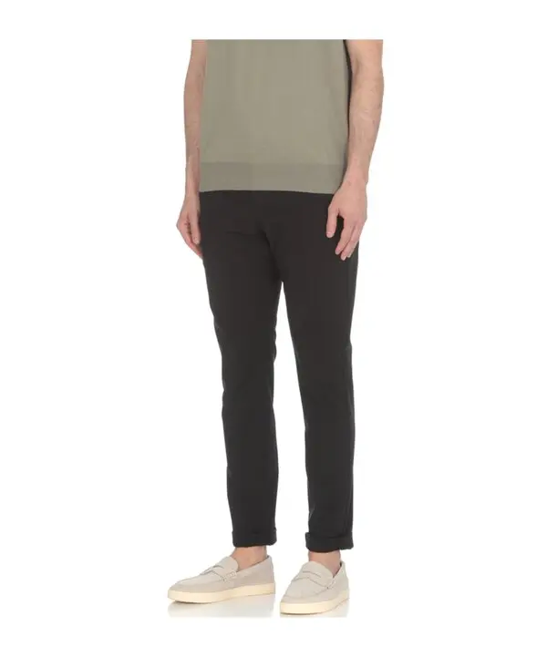 DONDUP Belt-loop Casual Trousers - Black