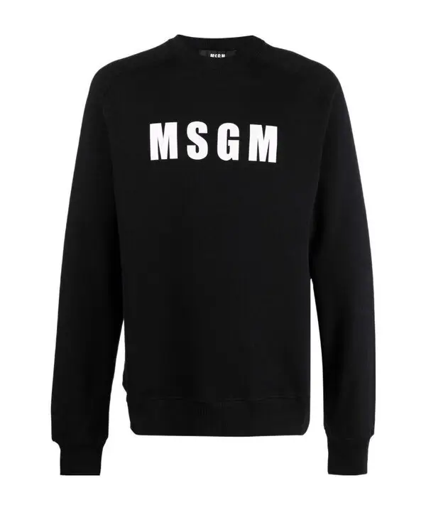 MSGM Logo Print Sweatshirt - Black