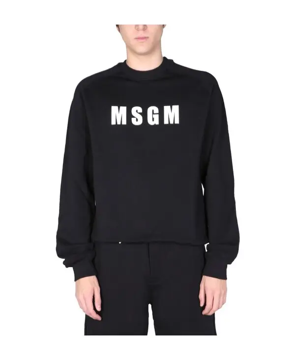 MSGM Logo Print Sweatshirt - Black