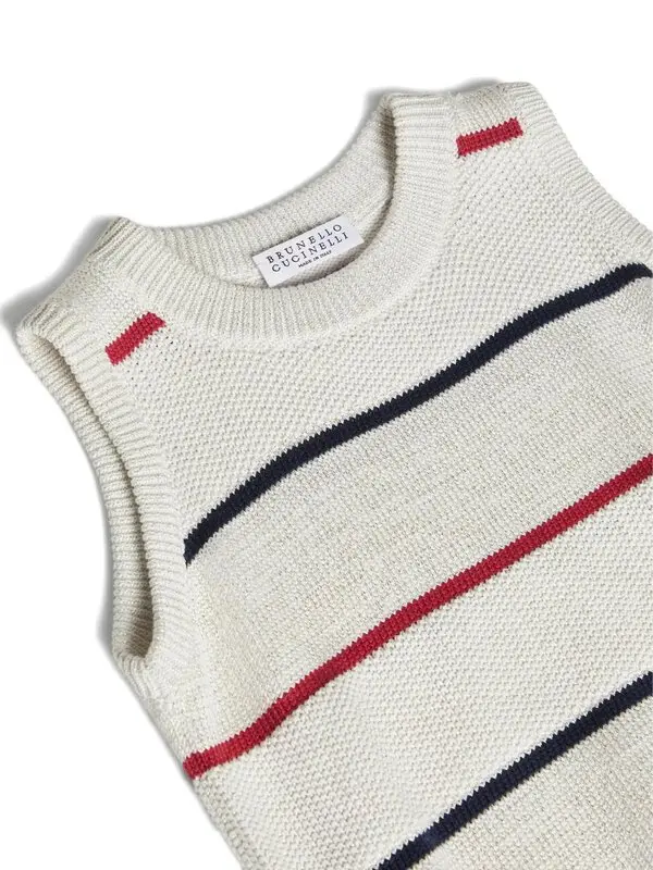 Brunello Cucinelli Textured Striped Vest