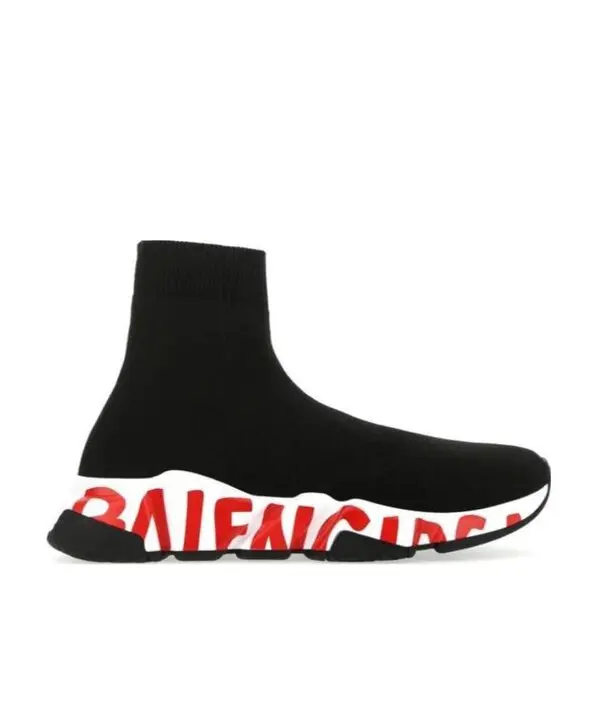 Balenciaga Speed Graffiti Sock Sneakers - Black
