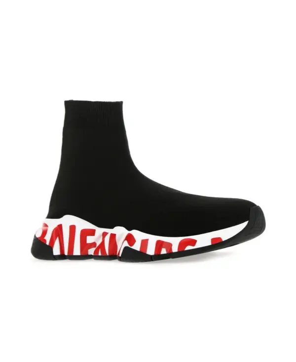 Balenciaga Speed Graffiti Sock Sneakers - Black