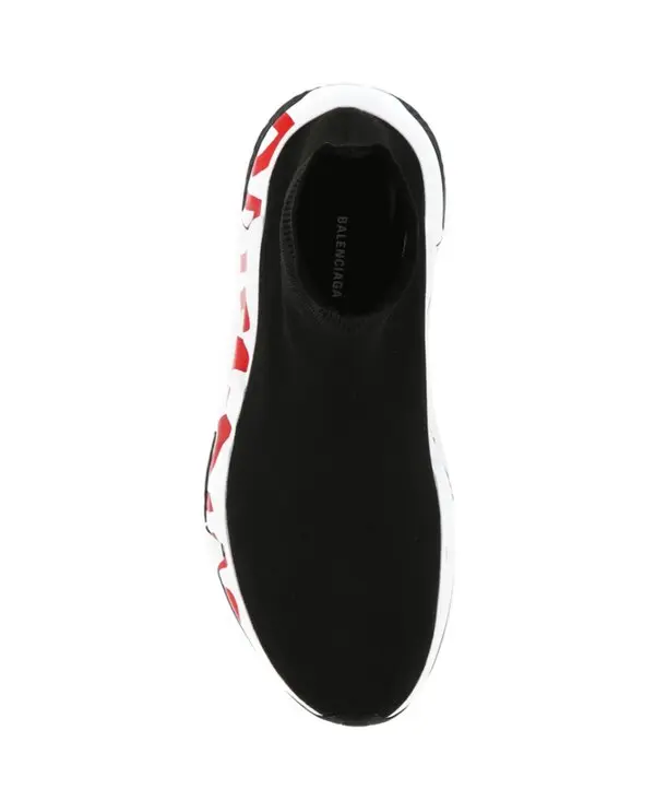 Balenciaga Speed Graffiti Sock Sneakers - Black