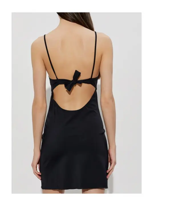 Moschino Rose Appliqué V-neck Beach Dress