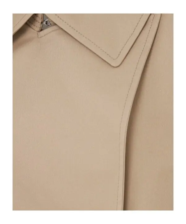 Attico Cotton Gabardine Belted Trench Coat