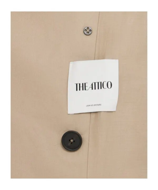 Attico Cotton Gabardine Belted Trench Coat