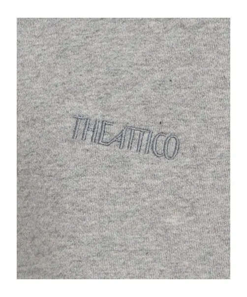 Attico Crewneck Sweatshirt With Asymmetrical Detail - Gray