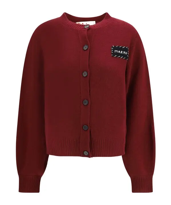 Marni Logo Patch Buttoned Cardigan