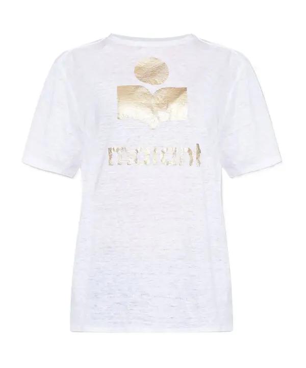 Isabel Marant Étoile Zewel" Logo Printed Crewneck T-shirt - White