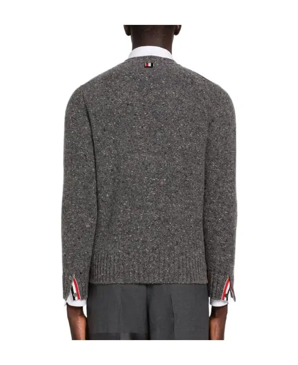 Thom Browne Striped V-neck Buttoned Cardigan