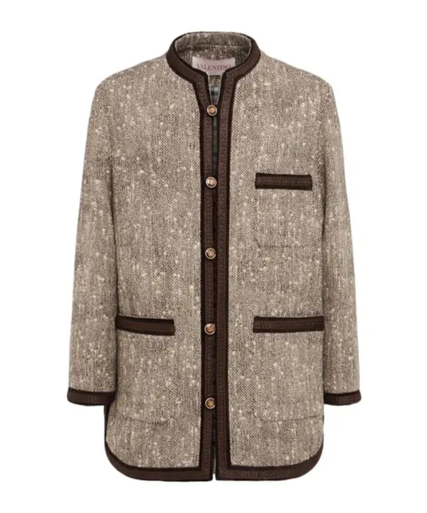 Valentino Garavani Wool Chevron Jacket