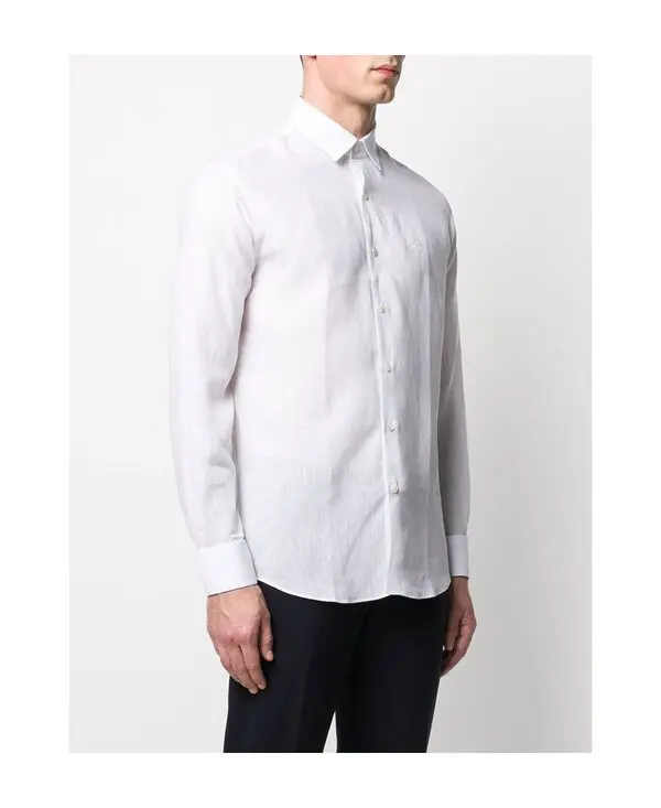 FERRAGAMO Long-sleeve Linen Shirt