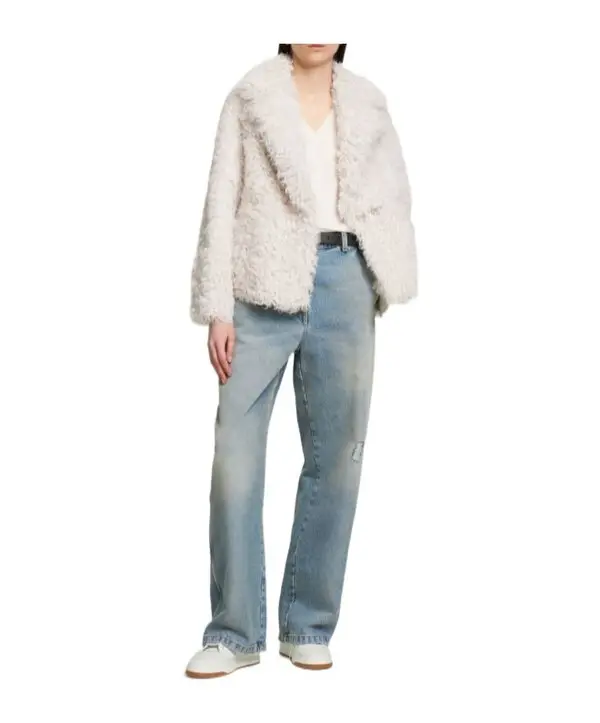 BLANCHA Curly Shearling Short Jacket