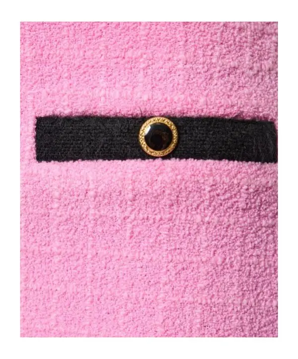 Alessandra Rich Low Waist Tweed Bouclé Mini Skirt