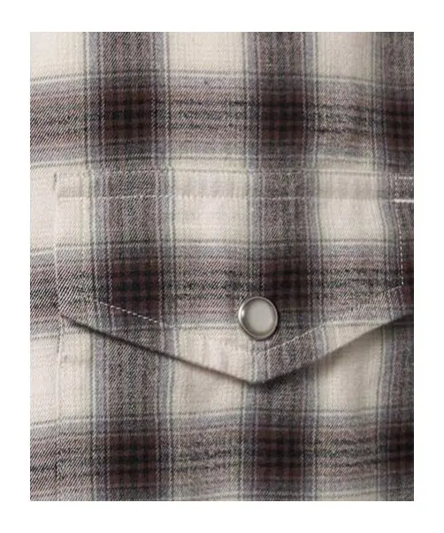 TOM FORD Checked Blend Western Shirt - Gray