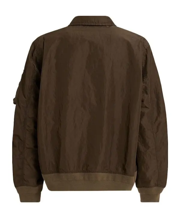 Sacai Treated Nylon Twill Bomber Jacket - Green