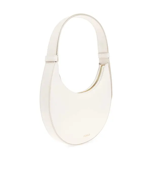 Furla Delizia Logo Printed Mini Shoulder Bag - Light Beige