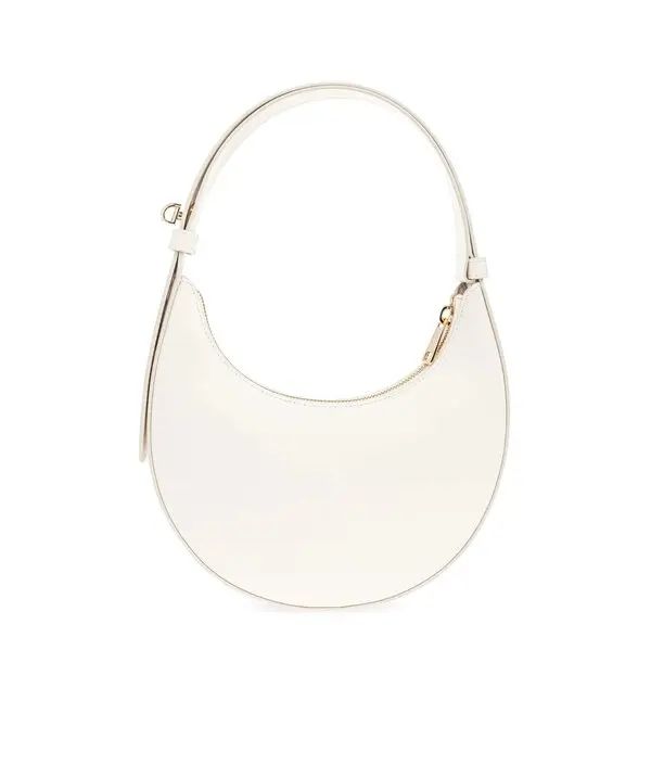 Furla Delizia Logo Printed Mini Shoulder Bag - Light Beige