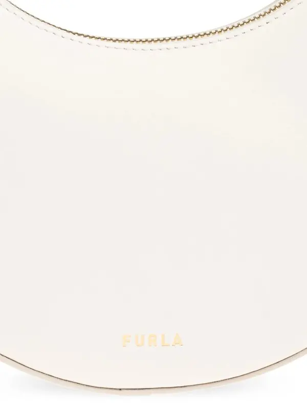 Furla Delizia Logo Printed Mini Shoulder Bag - Light Beige