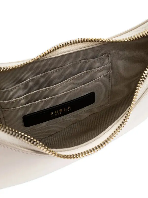 Furla Delizia Logo Printed Mini Shoulder Bag - Light Beige