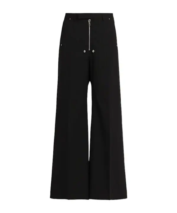Rick Owens Tailored Wool Wide Leg Trousers