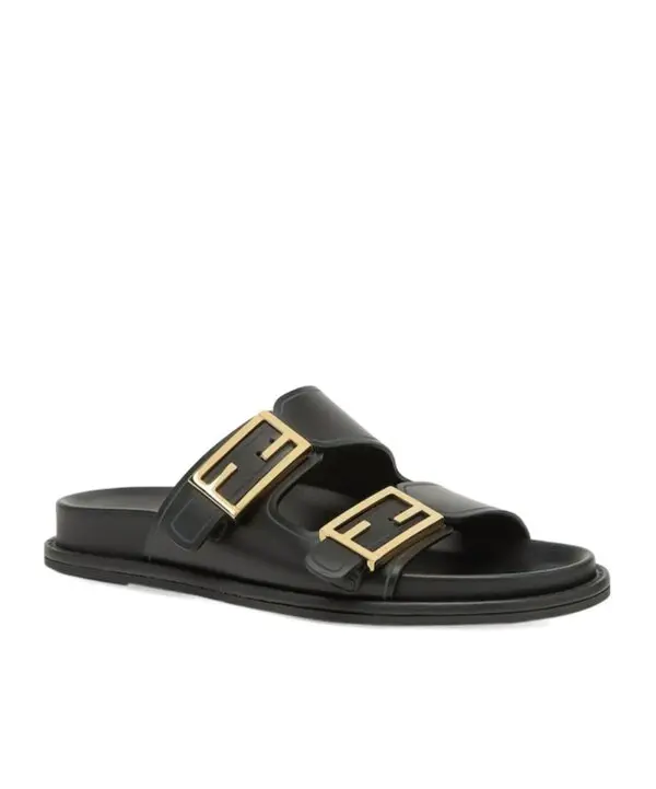 Fendi Ff Plaque Slides