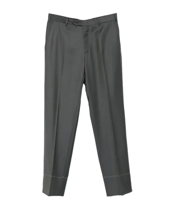Brioni Tigullio Pressed-crease Tailored Trousers - Green
