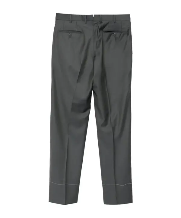 Brioni Tigullio Pressed-crease Tailored Trousers - Green