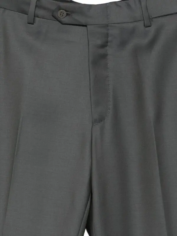 Brioni Tigullio Pressed-crease Tailored Trousers - Green