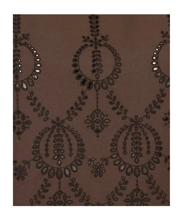 P.a.r.o.s.h Short-sleeved Openwork Detail Top - Marrone