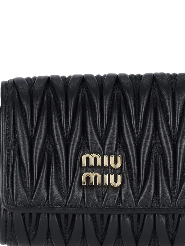 Miu Miu Matelassé Logo-lettering Wallet