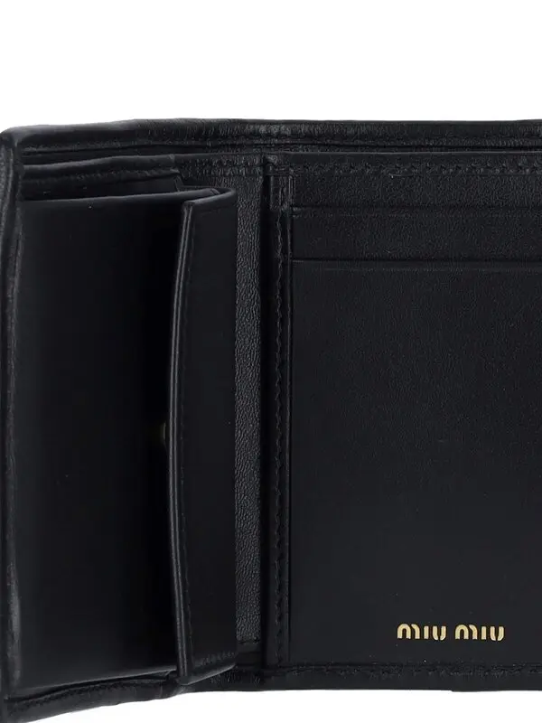 Miu Miu Matelassé Logo-lettering Wallet