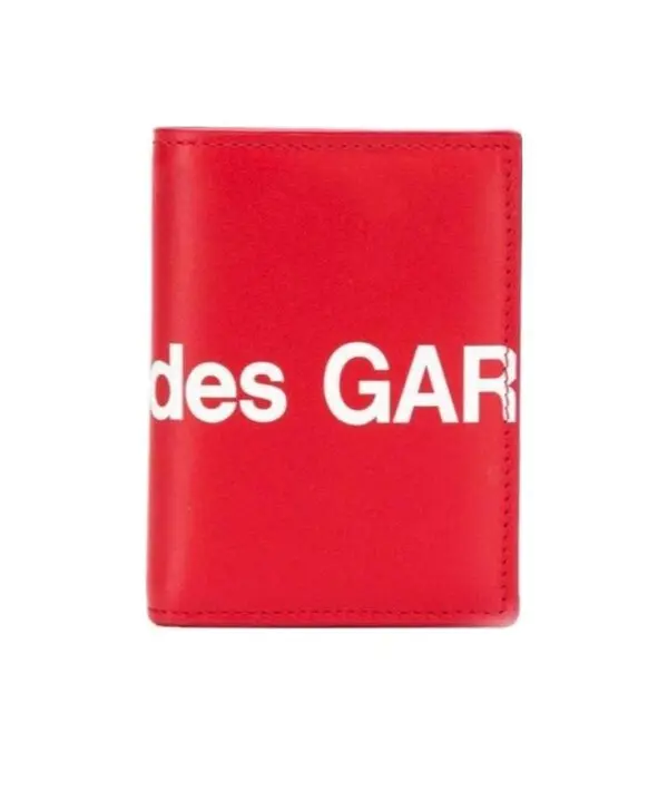 Comme Des Garçons Logo Printed Wallet - Red