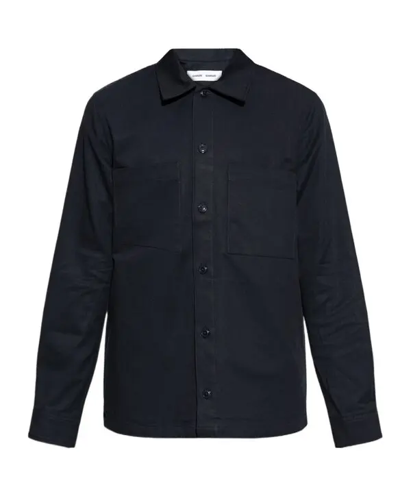 SAMSOE SAMSOE Sataka Button-up Shirt Jacket - Navy Blue