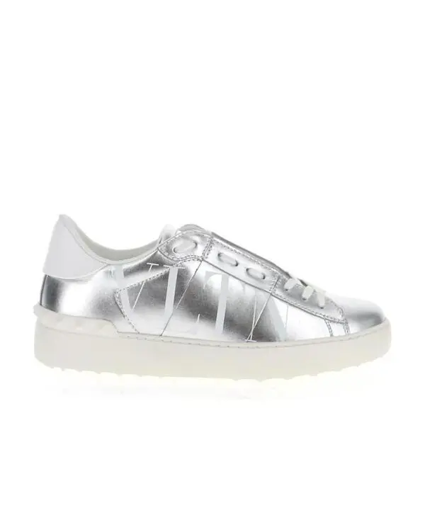Valentino Garavani Rockstud Metallic Leather Sneakers