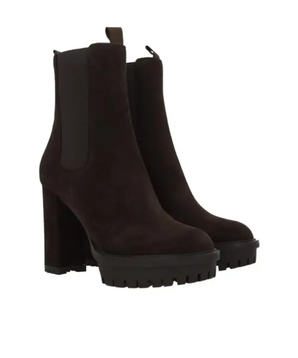 GIANVITO ROSSI High-heeled Round-toe Boots - Mocha