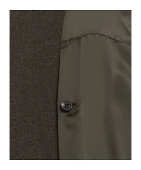 Rick Owens Museum Collarless Boiled Wool Long Coat