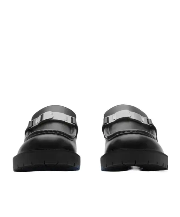 Burberry Leather Loafers With Equestrian Knight Detail