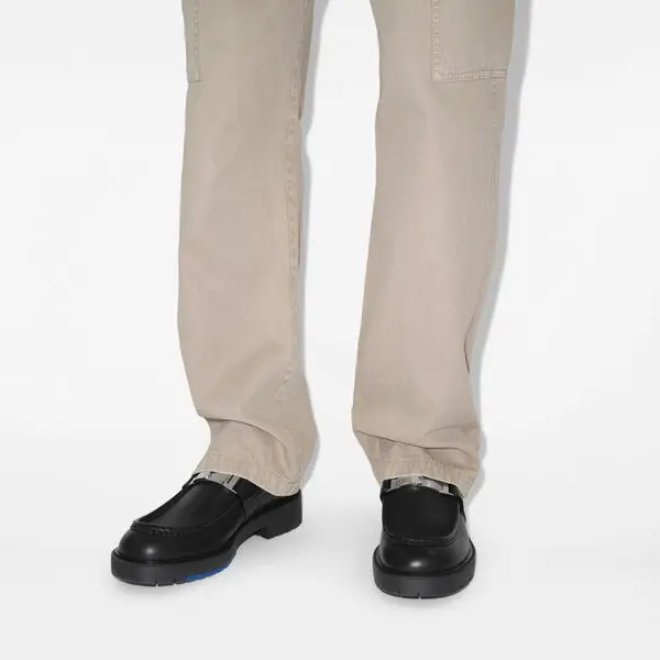 Burberry Leather Loafers With Equestrian Knight Detail