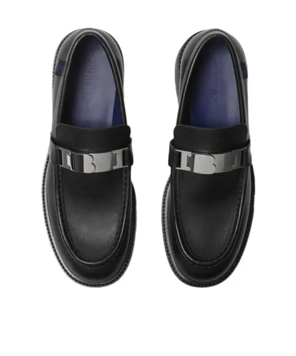 Burberry Leather Loafers With Equestrian Knight Detail