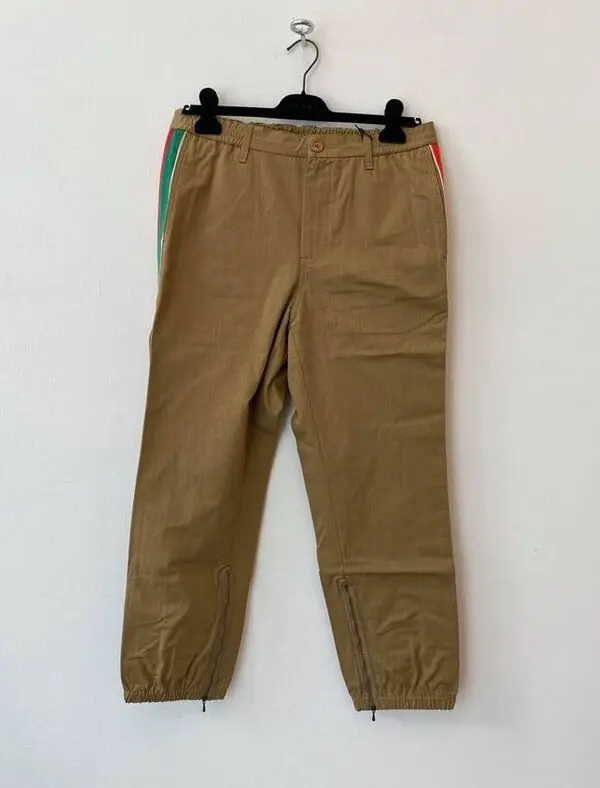 Gucci Web Straight-leg Trousers With Side Stripe Detail